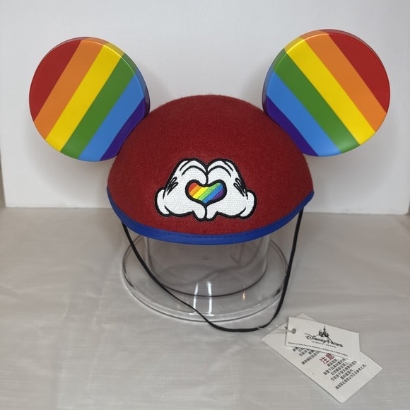 Disney | Accessories | Disney Parks Pride Love Heart Mickey Mouse Ears ...